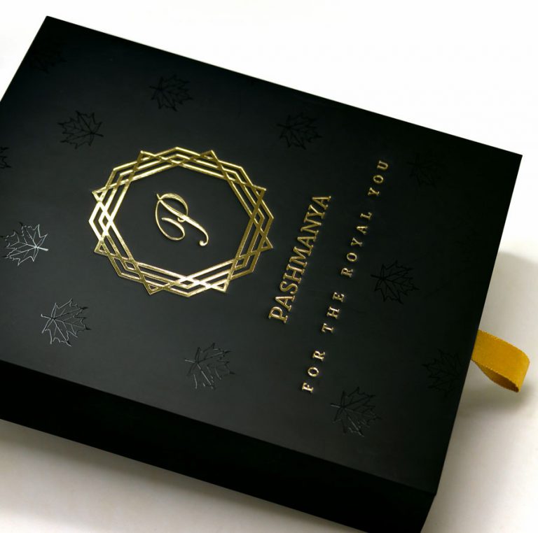 Luxury-cashmere-shawl-packaging-box - Bell Printers