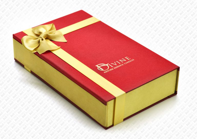 Ribbon-Bow-beautiful-Box-Red-maroon-Gold-Satin-drawer-rigid-paper-gift ...
